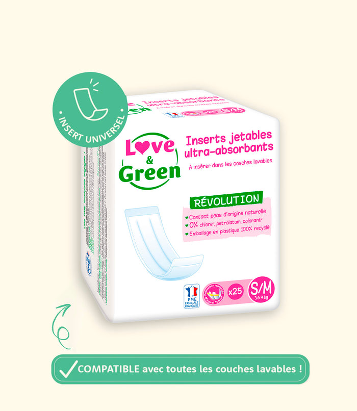 Universal Ecological Disposable Diaper Inserts | Love & Green